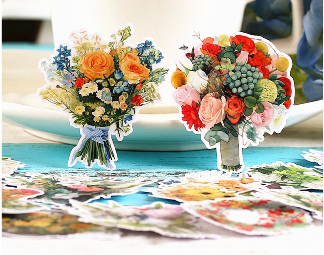 Flower Scrapbook Stickers --filofax Stickers--planner Stickers--fresh ...