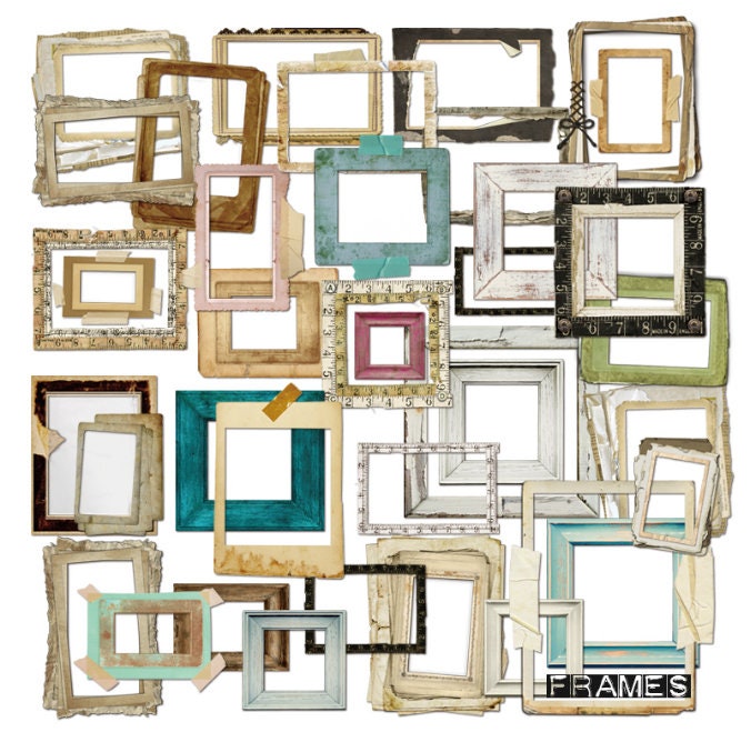 35pcs/pack Vintage Frame Scrapbook Sticker Filofax | Etsy