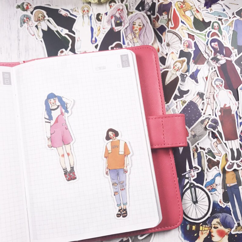 Sale171pcs Girl Single Sticker Setscrapbook Sticker - Etsy