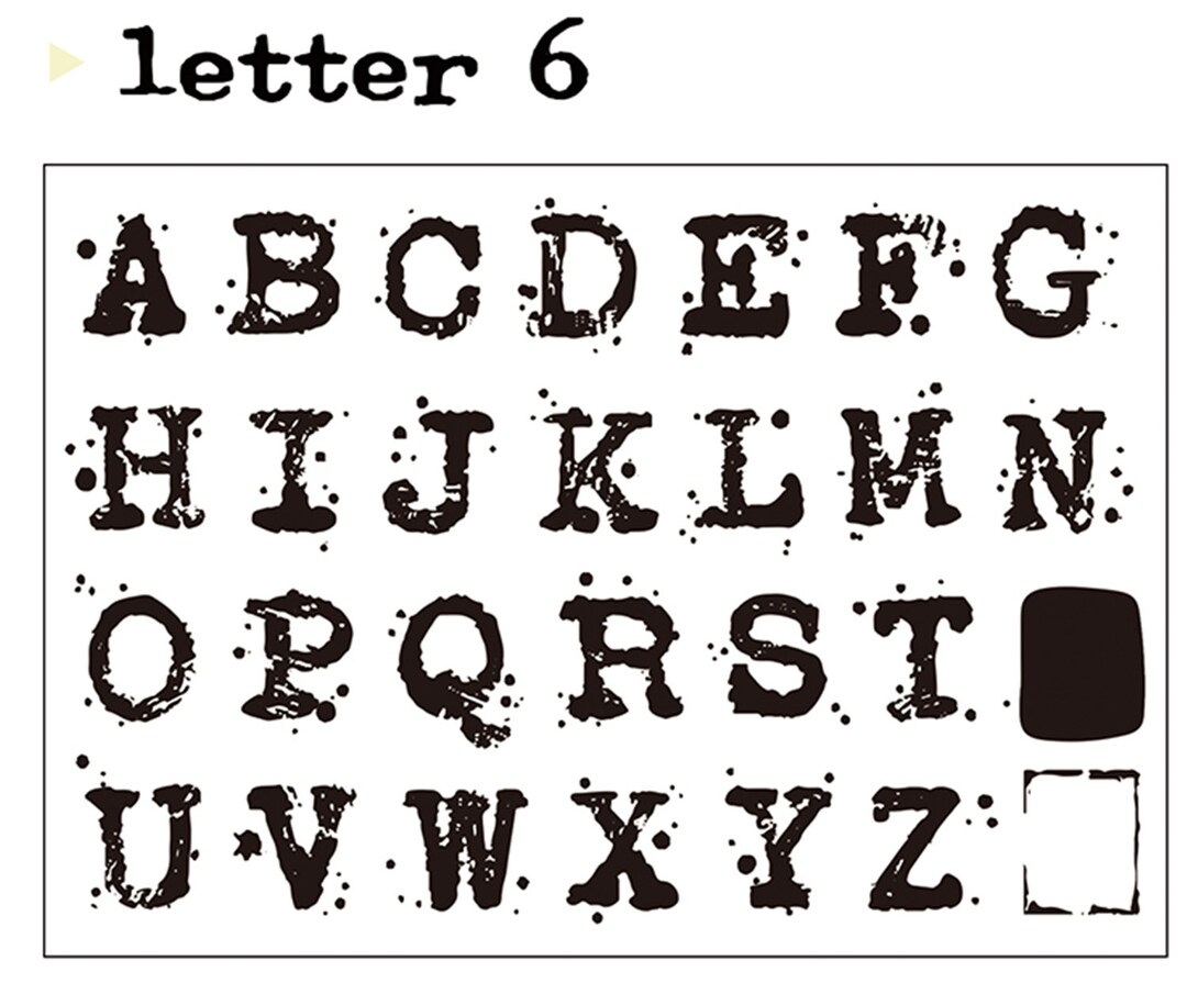 Letter 6 Clear Stamps Set 11 X 16cm Stamp - Etsy