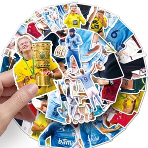50pcs Football Superstar Erling Haaland Stickers--laptop Skateboard Car ...