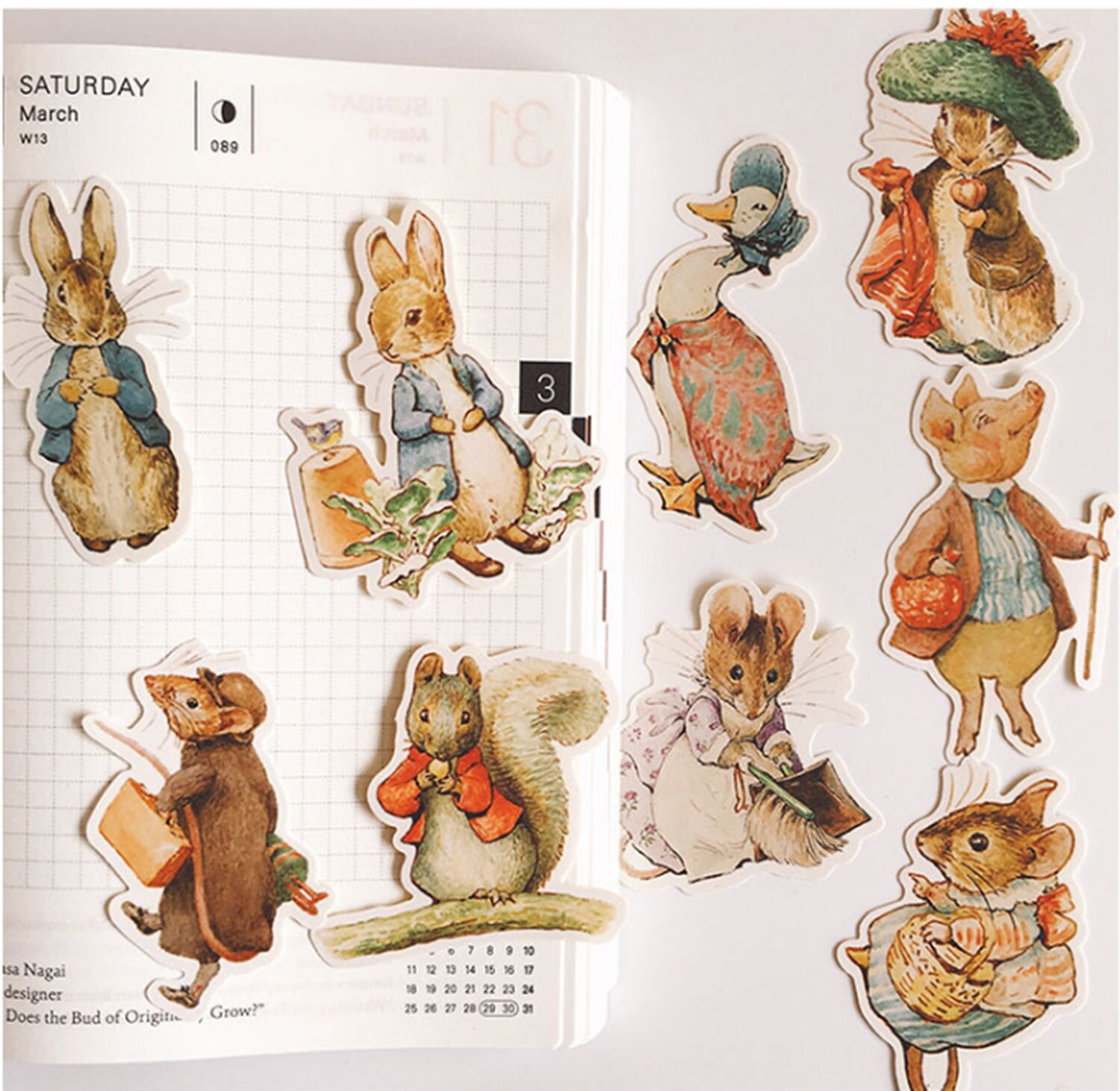 Peter Rabbit Scrapbook Stickers filofax Stickersplanner | Etsy