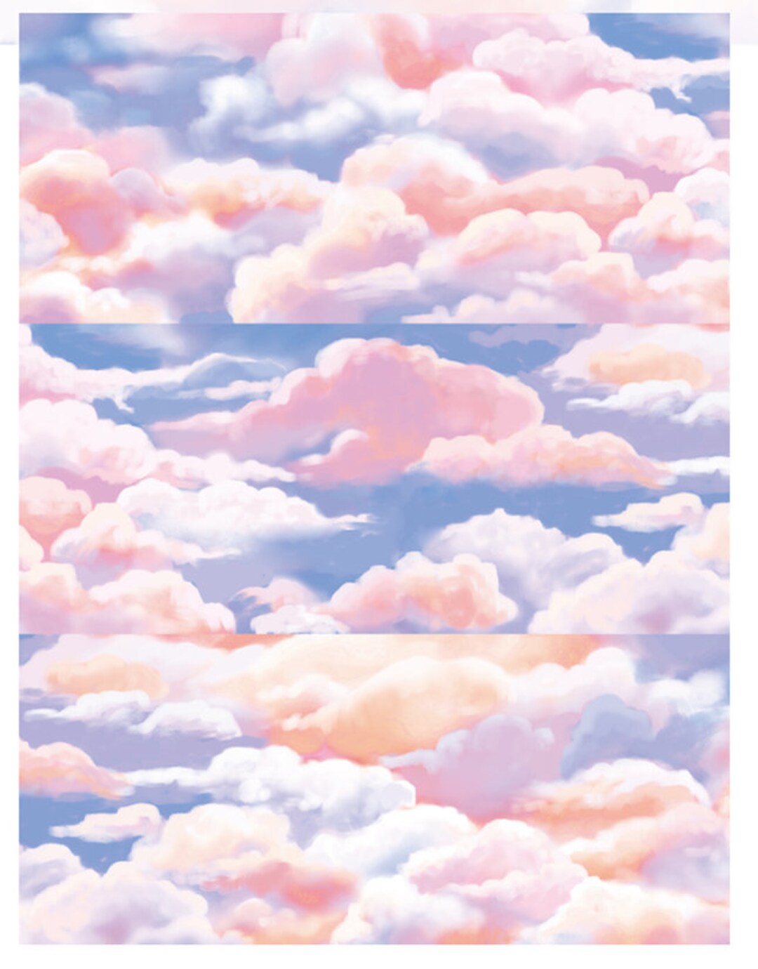 Purple Cloud Washi Tape With Speical Ink and Release Paper-- Bullet ...