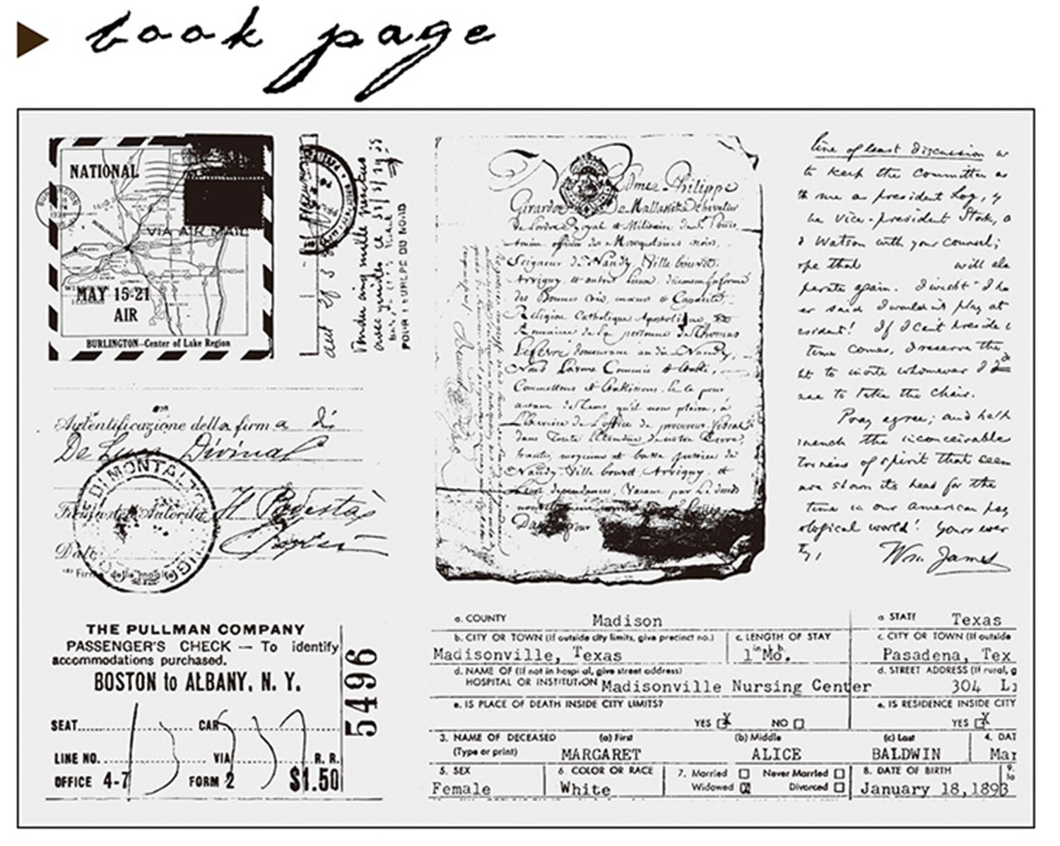 Book Page StampsRubber Set No.23 11 x 16cm stamp | Etsy