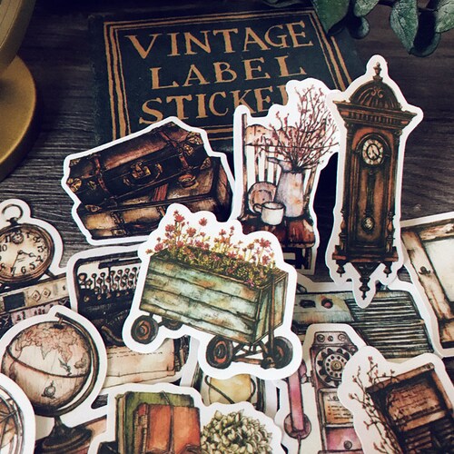 14pcs Vintage Furniture Scrapbook Sticker bullet Journal - Etsy
