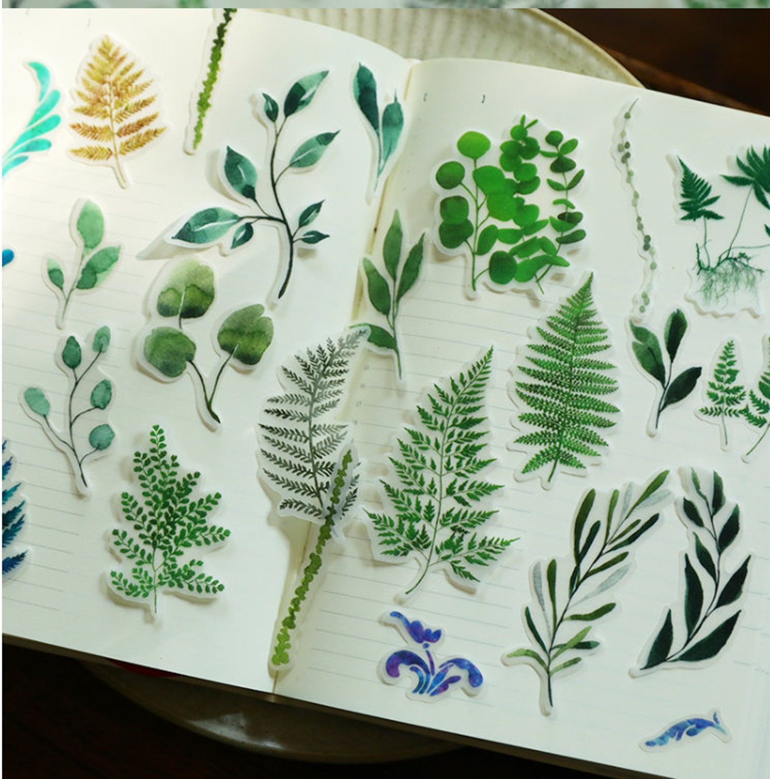75pcs Leaves Sticker --parchment Texture Sticker--bullet Journal ...