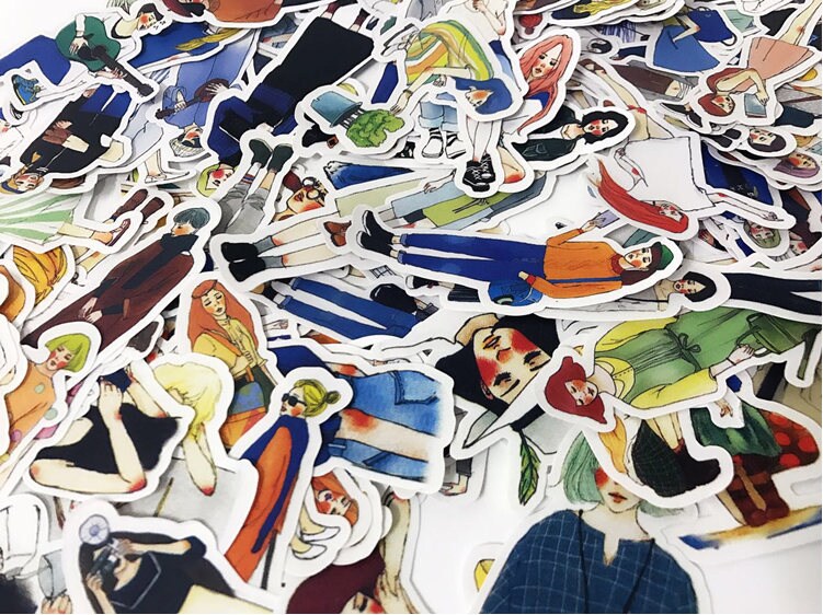 Sale281pcs Girl Single Sticker SetScrapbook Sticker | Etsy