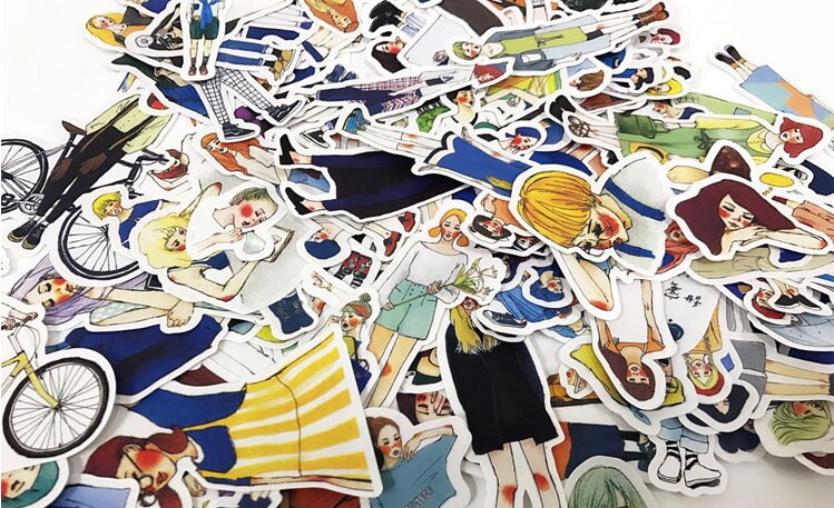 Sale281pcs Girl Single Sticker SetScrapbook Sticker | Etsy
