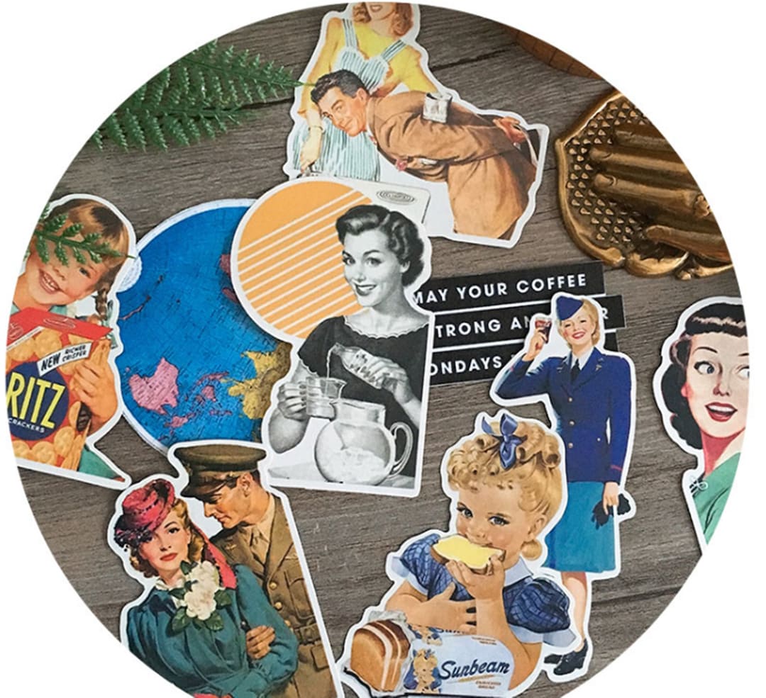 Vintage Junk Journal Scrapbook Sticker --filofax Stickers--planner ...