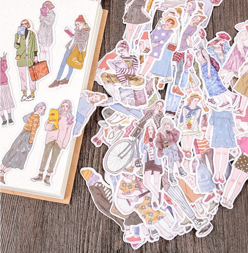 100pcs Mori Girl Sticker bullet Journal Stickersfilofax | Etsy