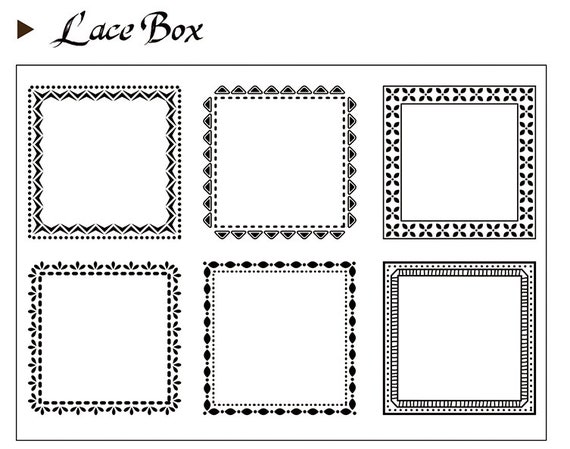 Lace Box Clear Stamps Setbullet Journal Stamp 11 X 16cm | Etsy
