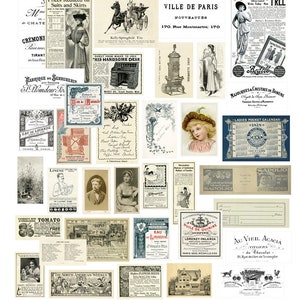41pcs Vintage Ephemera, Junk Journal Kit, Junk Journal Coffee Dyed ...