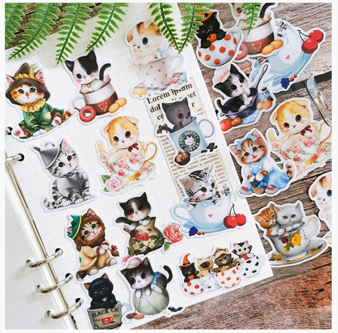 20pcs Cute Kitty Scrapbook Sticker filofax Stickersplanner | Etsy