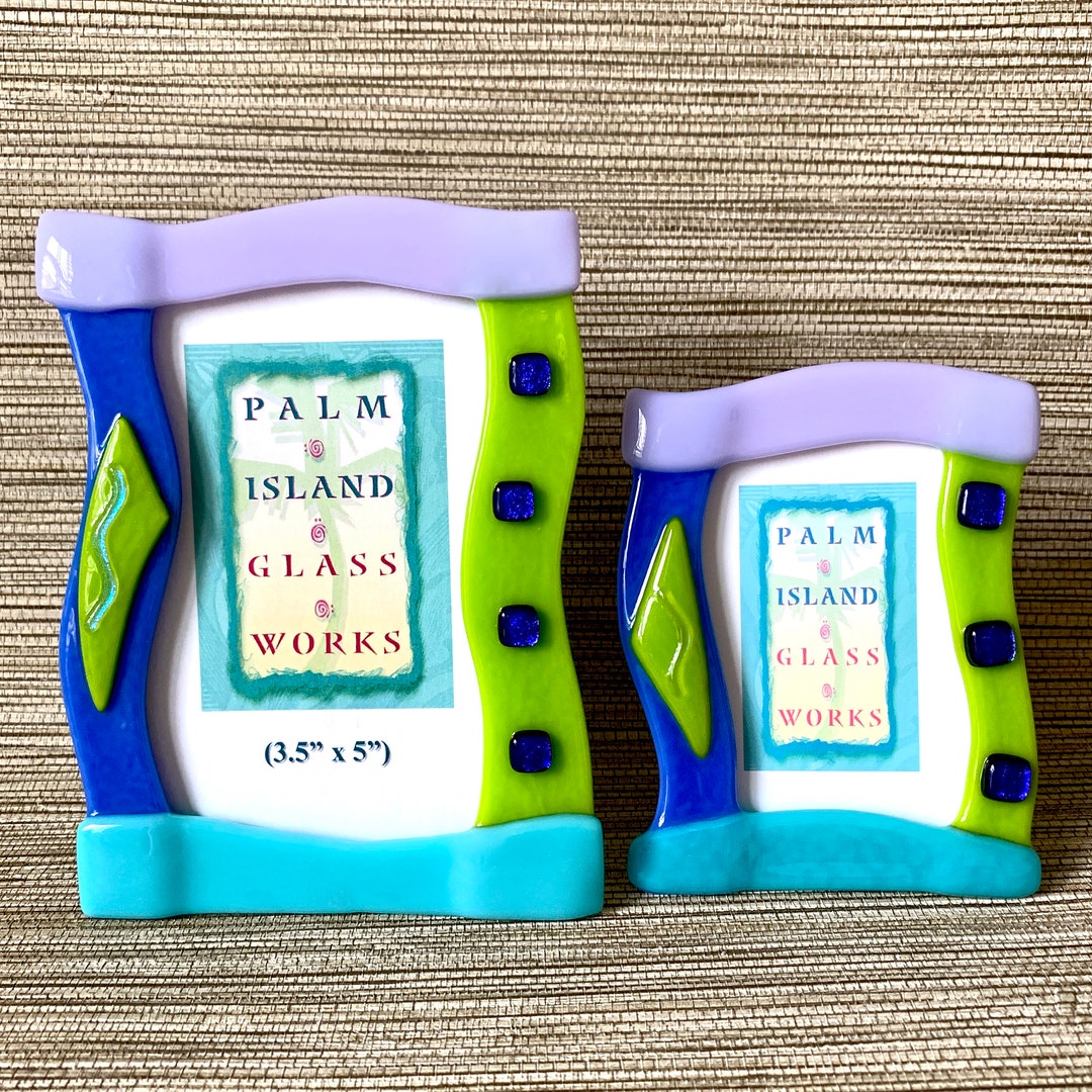 Fused Glass Picture Frame caribbean - Etsy