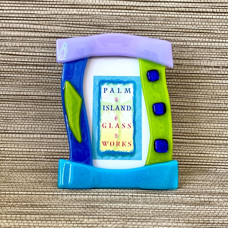 Fused Glass Picture Frame - "caribbean" - Etsy