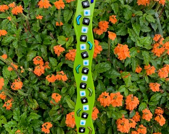 Multi-colored Fused Glass Garden Stake II - Etsy