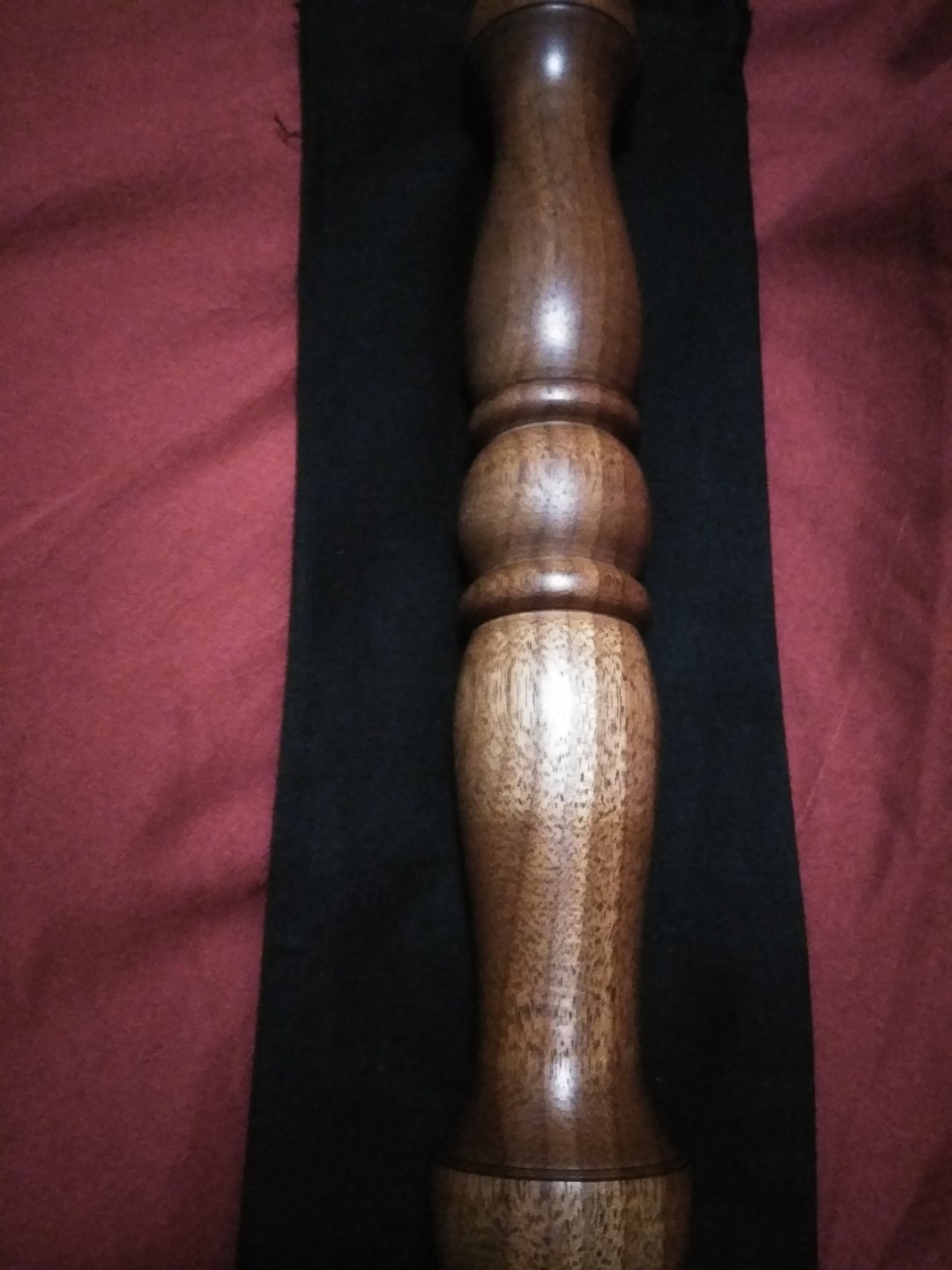 New Handcrafted Walnut Wood Tai Chi Ruler With Hook and Loop Carry Bag ...