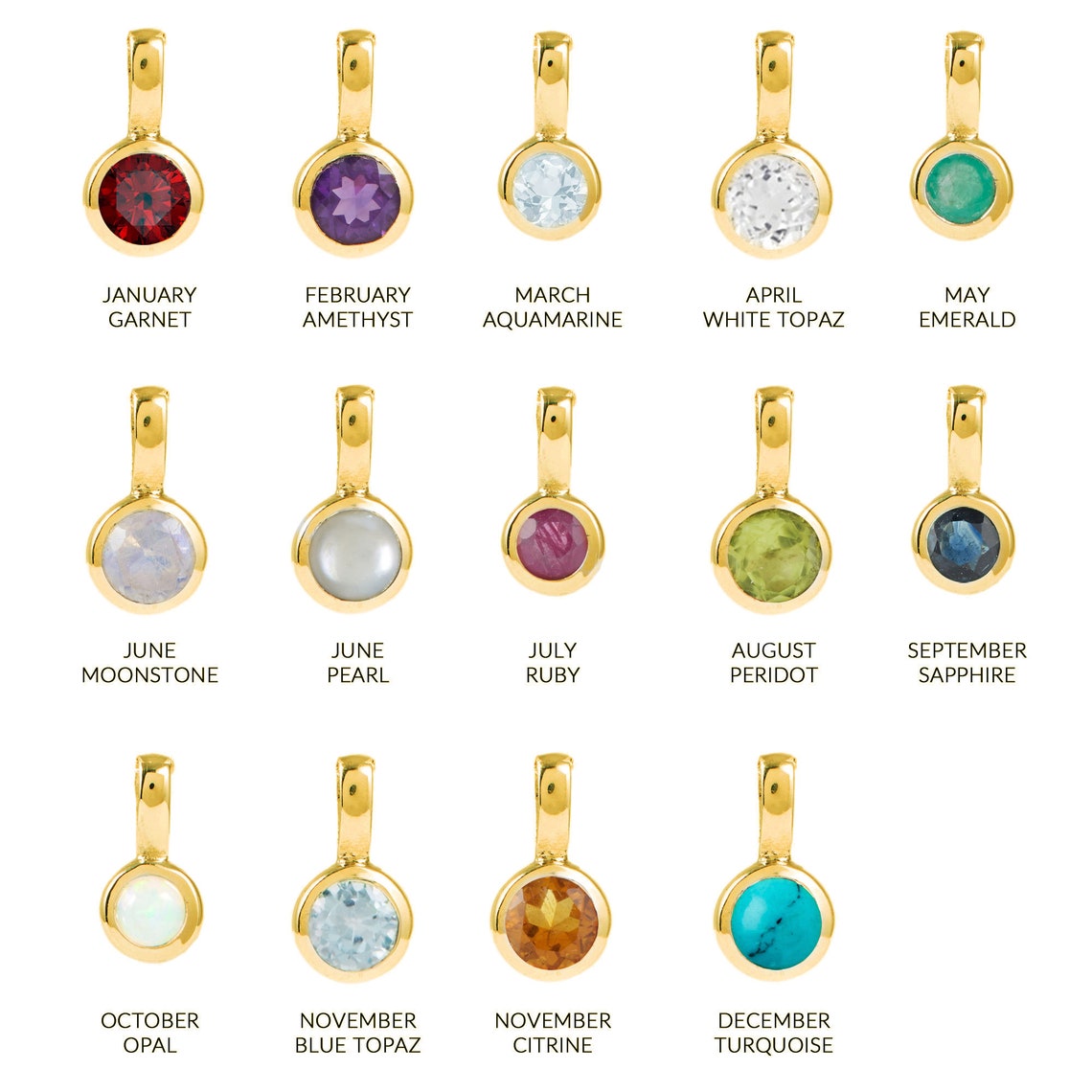 Weißer Topas April Geburtsstein Halskette April Geburtstag | Etsy