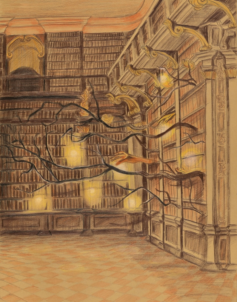 The Library: Transformation of Education Giclee Fine Art Print - Etsy