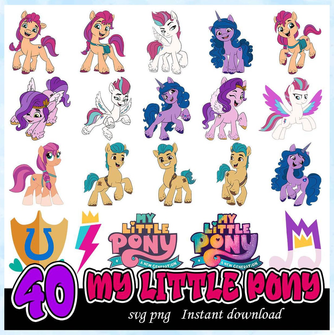 My Little Pony Svg Png Bundle, Pony Characters, Rainbow Dash Twilight ...