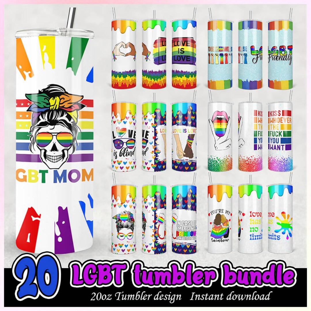 LGBT Tumbler Wrap Bundle, LGBT PNG, Pride Day Tumbler, Lgbtq Tumbler ...