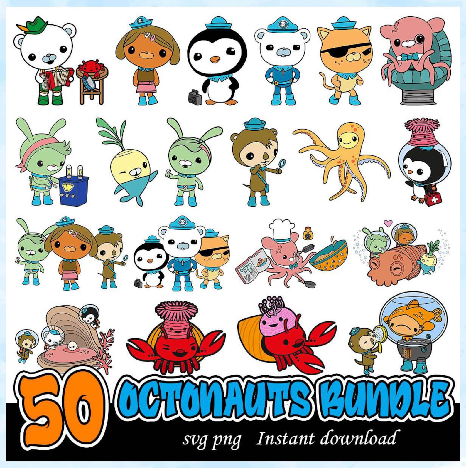 Octonauts Svg for Cricut, Octonauts Png, Octonauts Clipart, Birthday ...