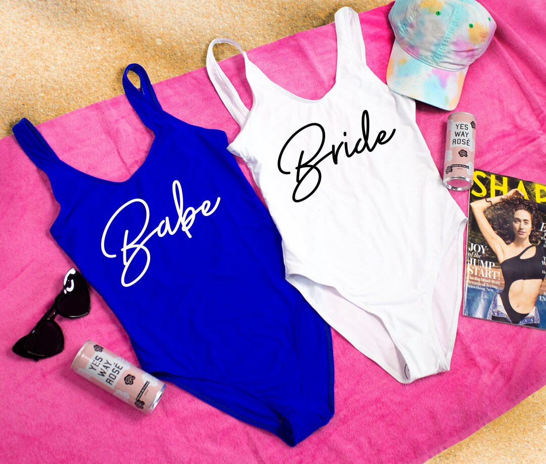 Bride Babes, Swimsuit, Bachelorette Party Swimsuits, Beach Bachelorette ...