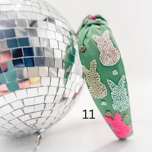 Easter Gift, Easter Headband, Knotted Headband, Beaded Headbands, Bunny ...