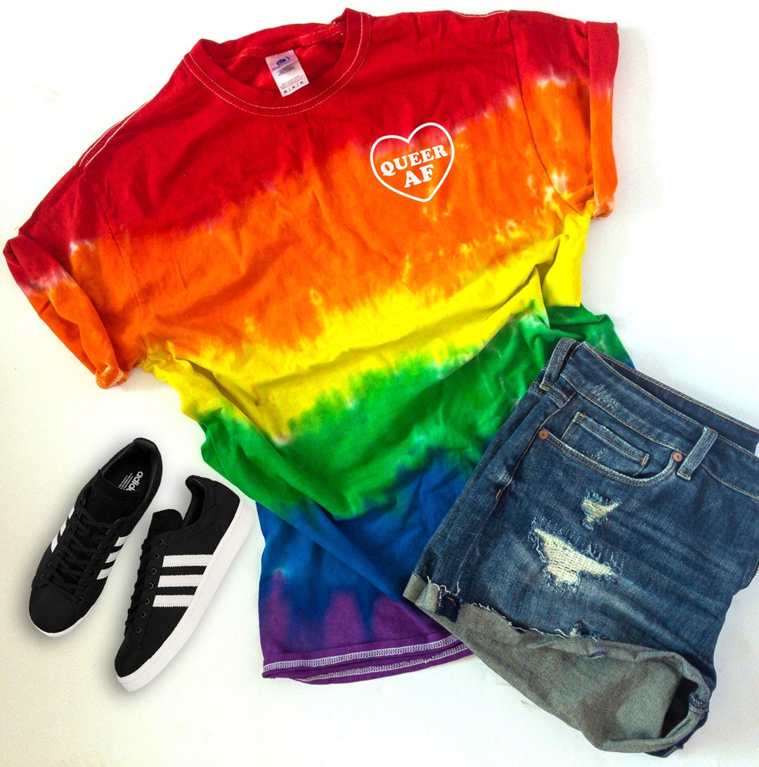 Gay Pride Shirt, Queer AF, LGBTQ Shirt, Rainbow, LGBT Pride, Gay Pride ...