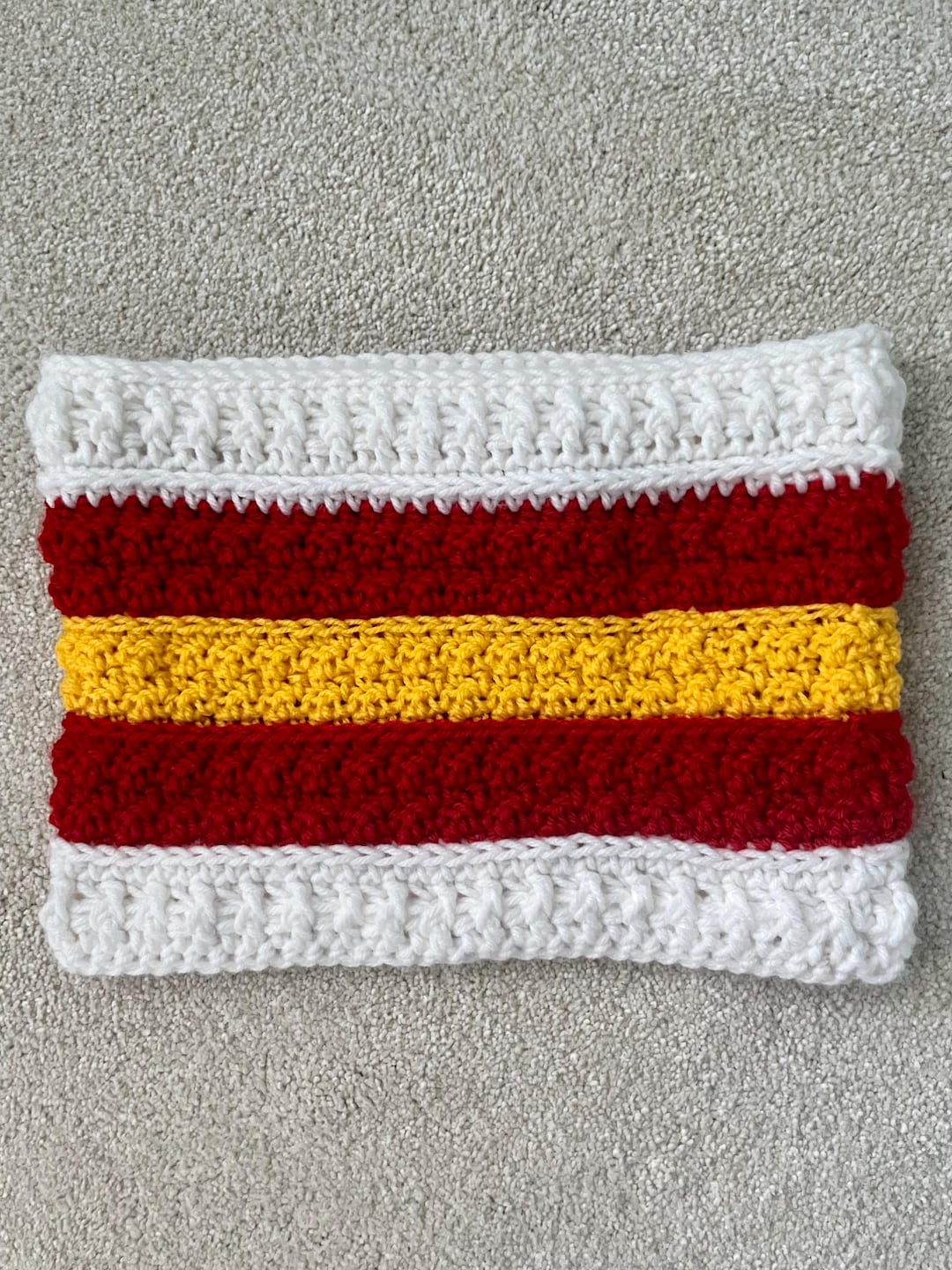 Chiefs Cowl, Crochet Cowl, Pullover, Chiefs Scarf, Kansas City Chiefs ...