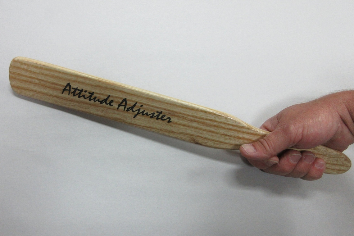 Attitude Adjuster Ash Ruler Wood Spanking Paddle Handmade by Walt - Etsy