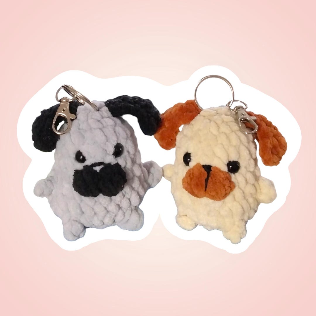 Crochet Amigurumi Cute Puppy Keychains - Etsy