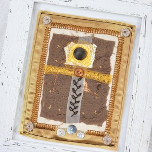 Rustic Cross Folk Art Textile Picture - Etsy