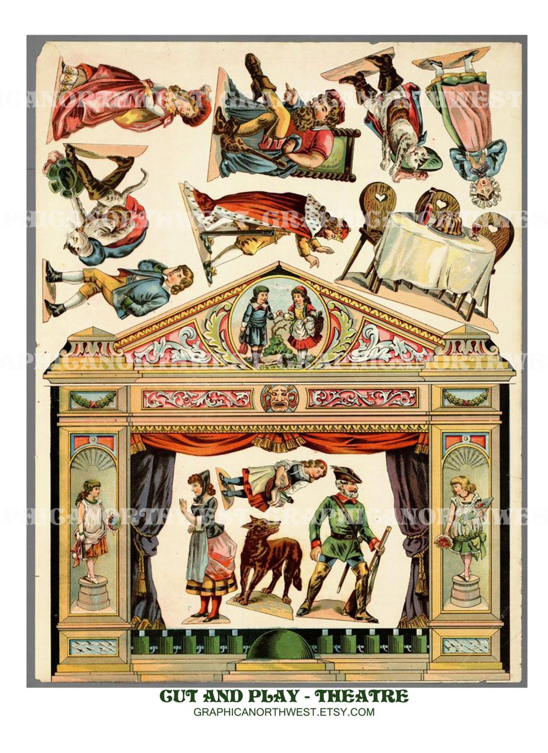 Cut and Play Theatre Printable Instant Download Digital File - Etsy