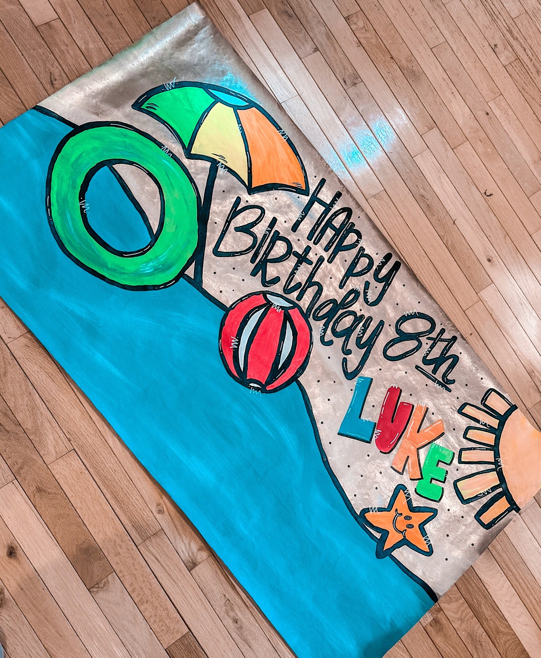 Painted Party Banners/personalized Party Decor/ Custom Birthday Sign - Etsy