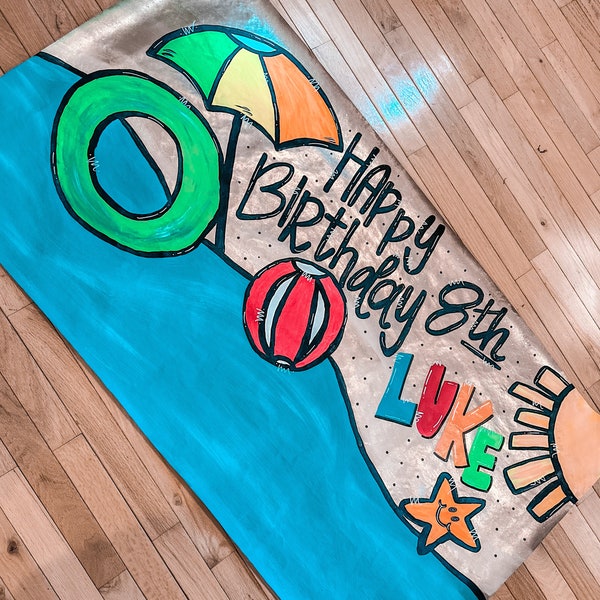 Personalized Painted Birthday Sign - Etsy