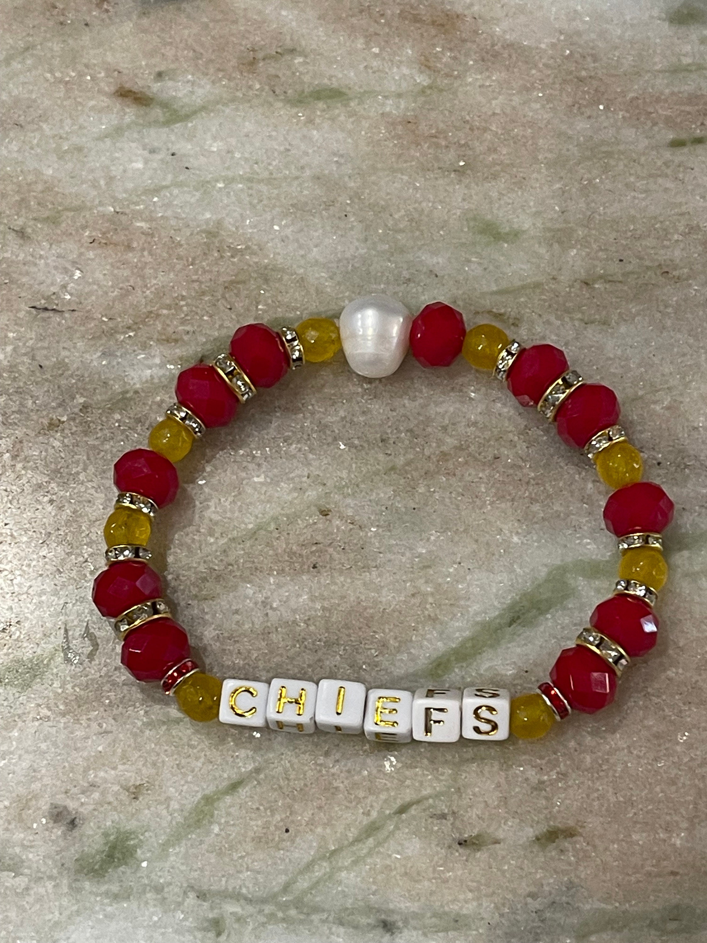 Kansas City Chiefs Bracelet Set “B” - Etsy