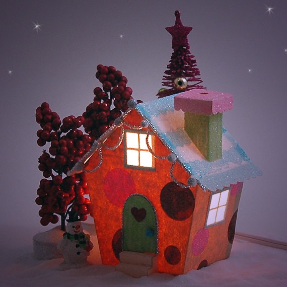 Miniature Christmas Village House PDF Pattern - 'kandie' - Etsy