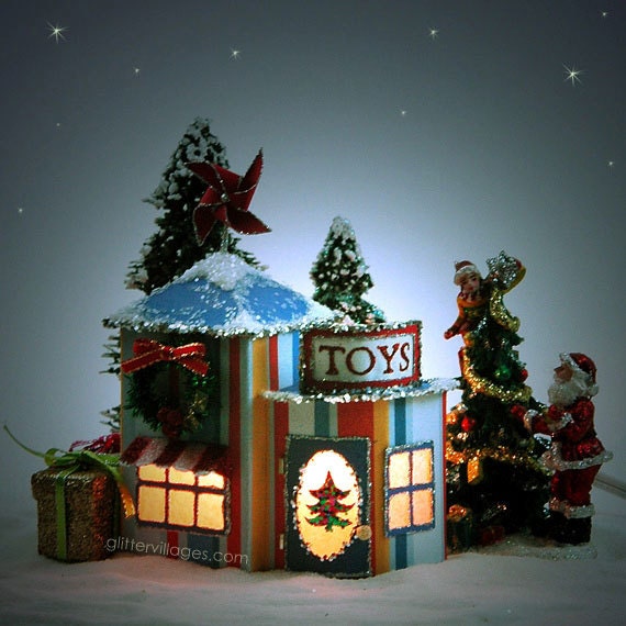 Miniature Christmas Village Toy Store PDF Pattern - Etsy