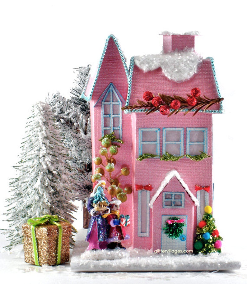 Charming Miniature Christmas Village House Pattern & Instructions DIY ...