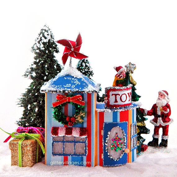 Miniature Christmas Village Toy Store PDF Pattern - Etsy