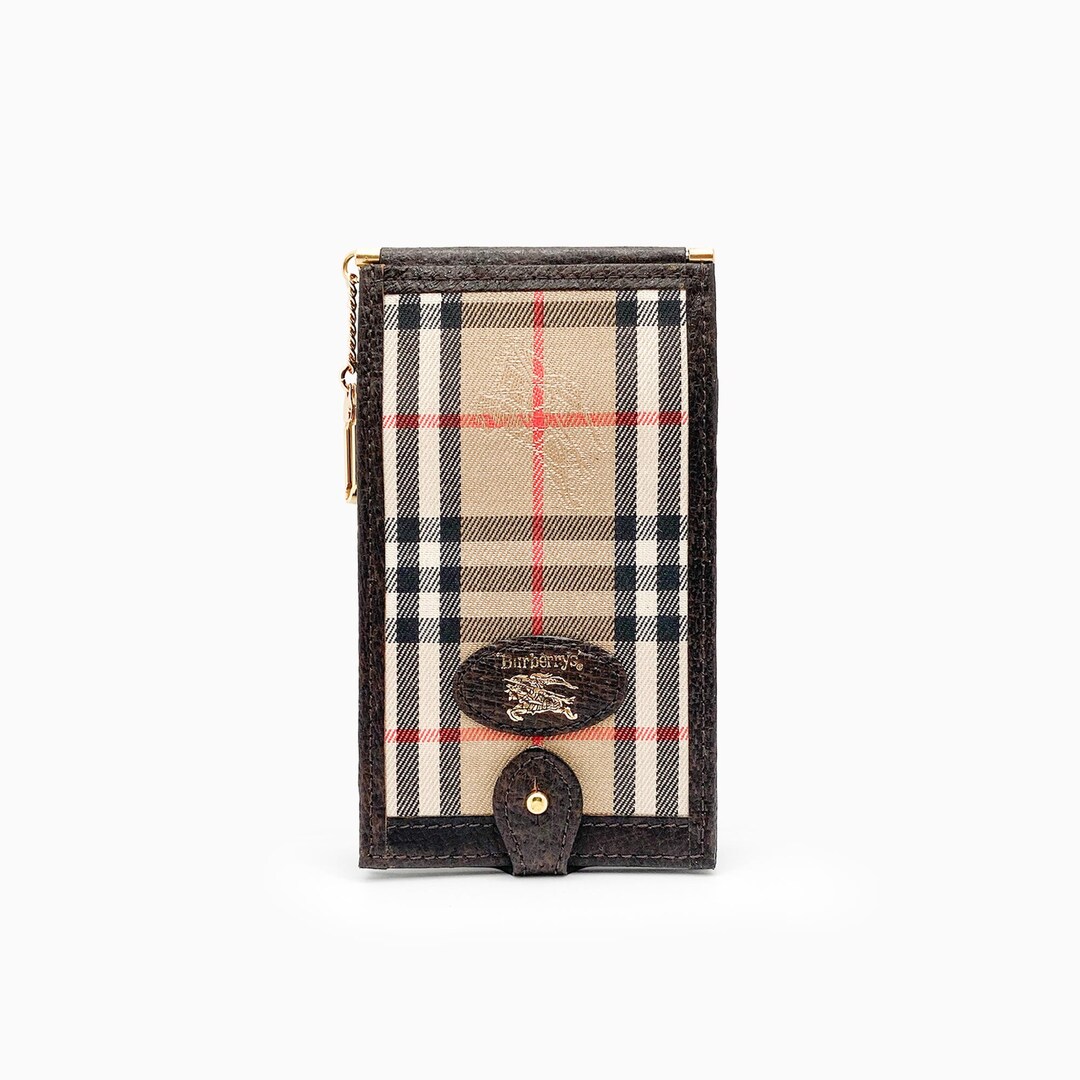 Authentic BURBERRY Check Plaid Mini Card Case / Keychain / Bag Charm - Etsy