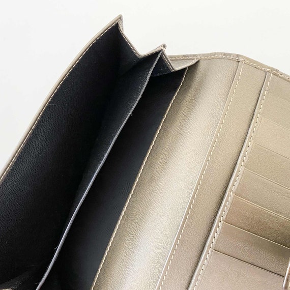 Authentic GUCCI Guccissima Metallic Gold Long Wallet - Gem