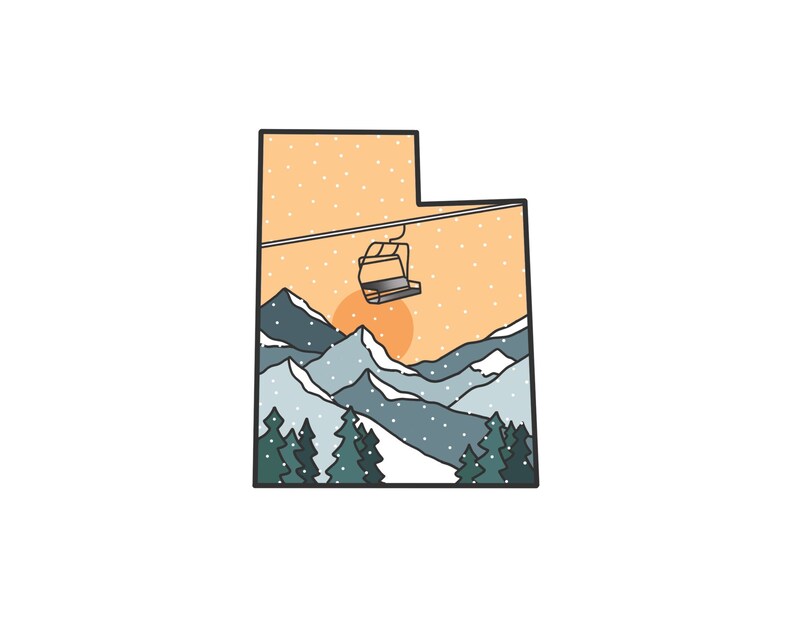 Utah State Stickers | Mountain Outdoors Ski Snowboard Stickers ...