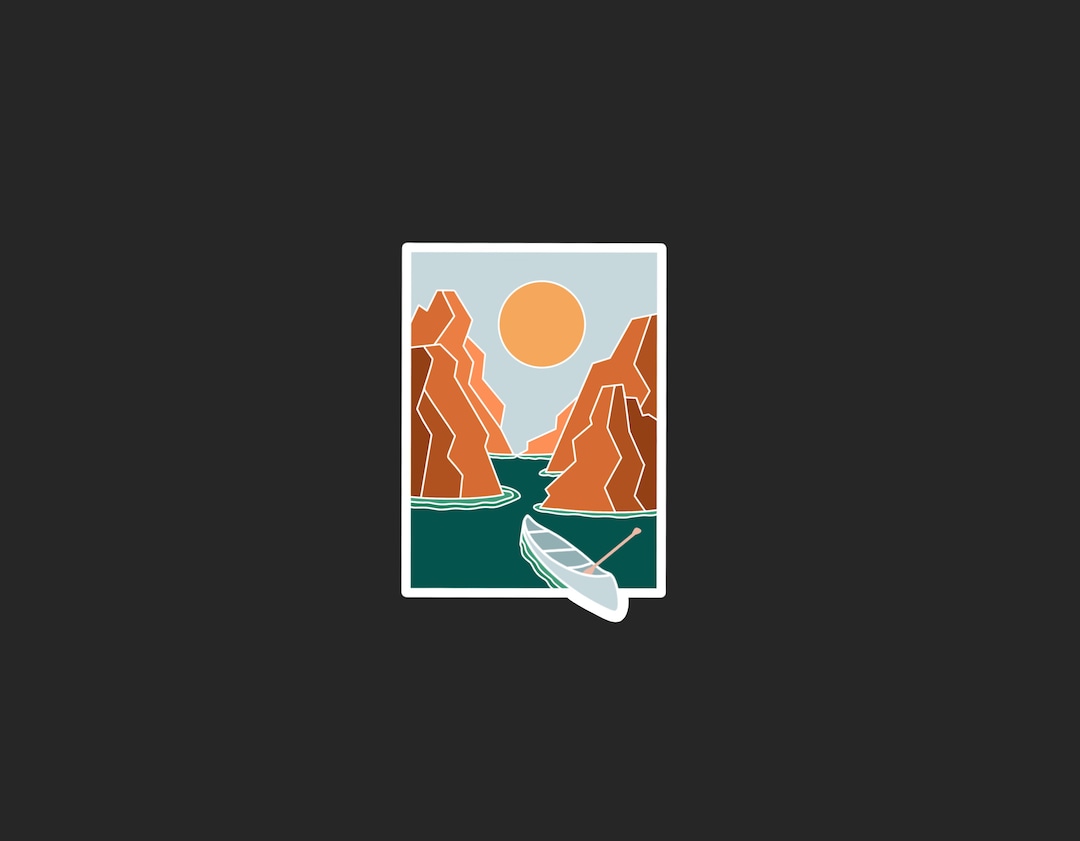 Canoeing National Park Sticker | Matte Waterproof Vinyl Decals | Utah ...