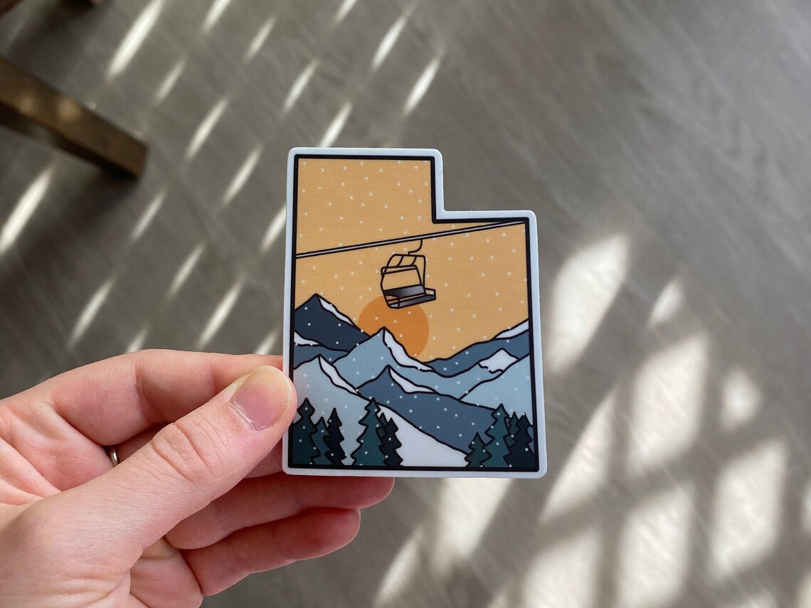 Utah State Stickers | Mountain Outdoors Ski Snowboard Stickers ...