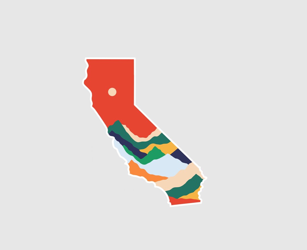California State Stickers | Socal Norcal Mountain Stickers ...