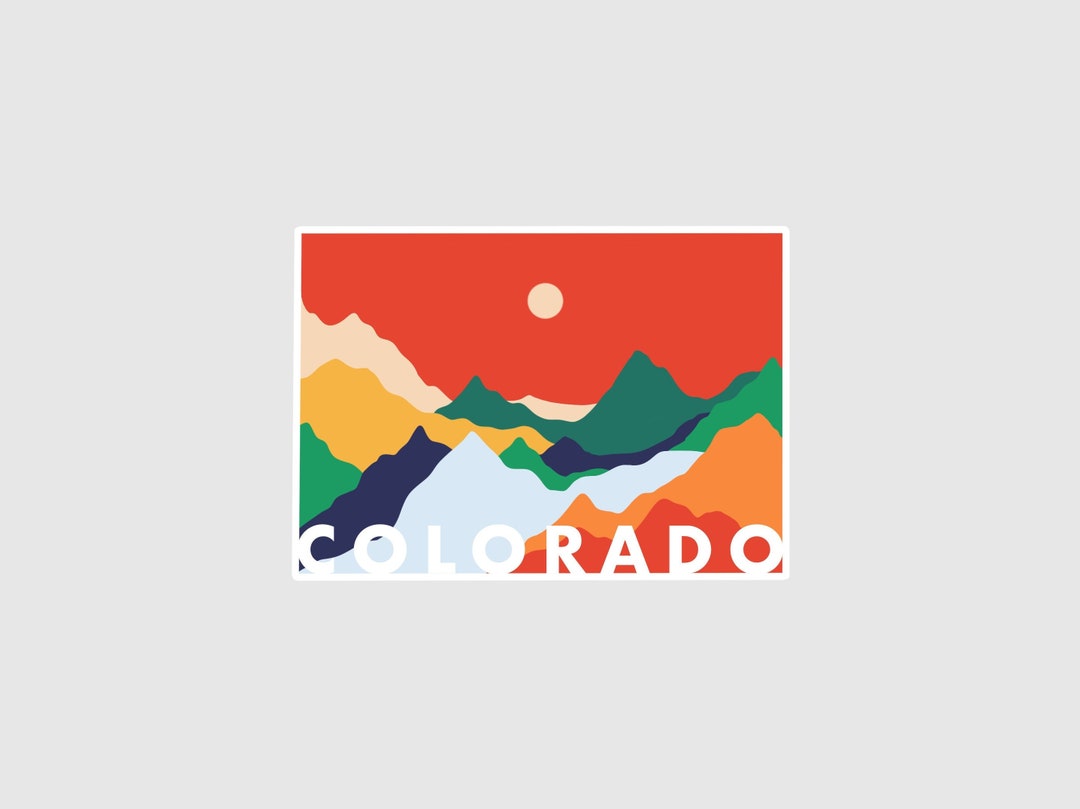 Colorful Colorado State Stickers | Rocky Mountain Stickers ...