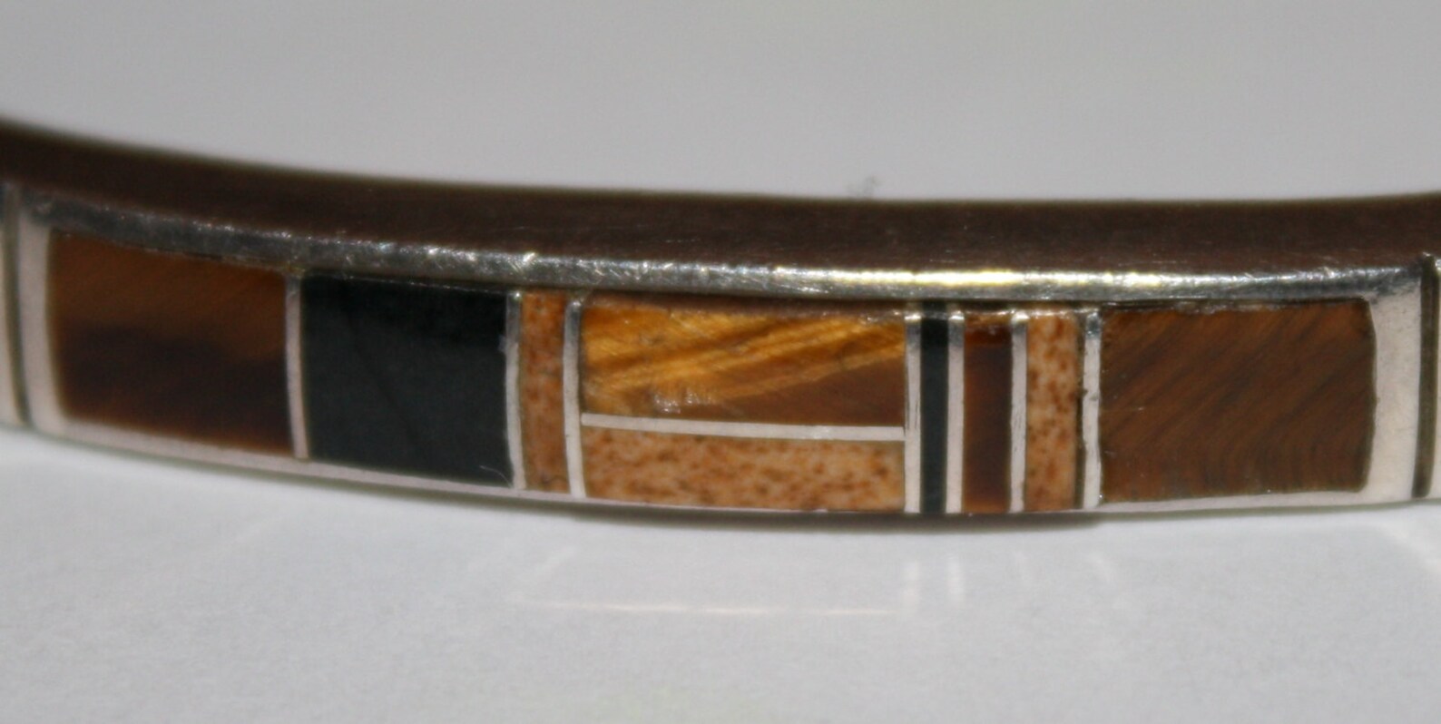 Vintage Navajo Sterling Silver Inlay Bracelet Signed Barney | Etsy