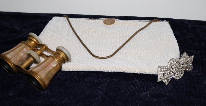 Vintage Caprice Opera Elegant Glass Beaded Evening Bag | Clutch | Purse ...